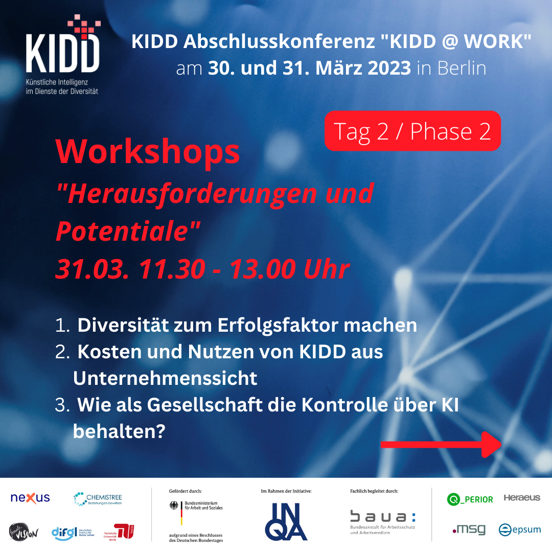 KIDD Abschlusskonferenz Workshops `Herausforderungen und Potentiale ...